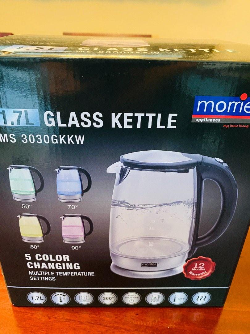 Brand New Morries 1.7L Glass Kettle, TV & Home Appliances, Kitchen ...