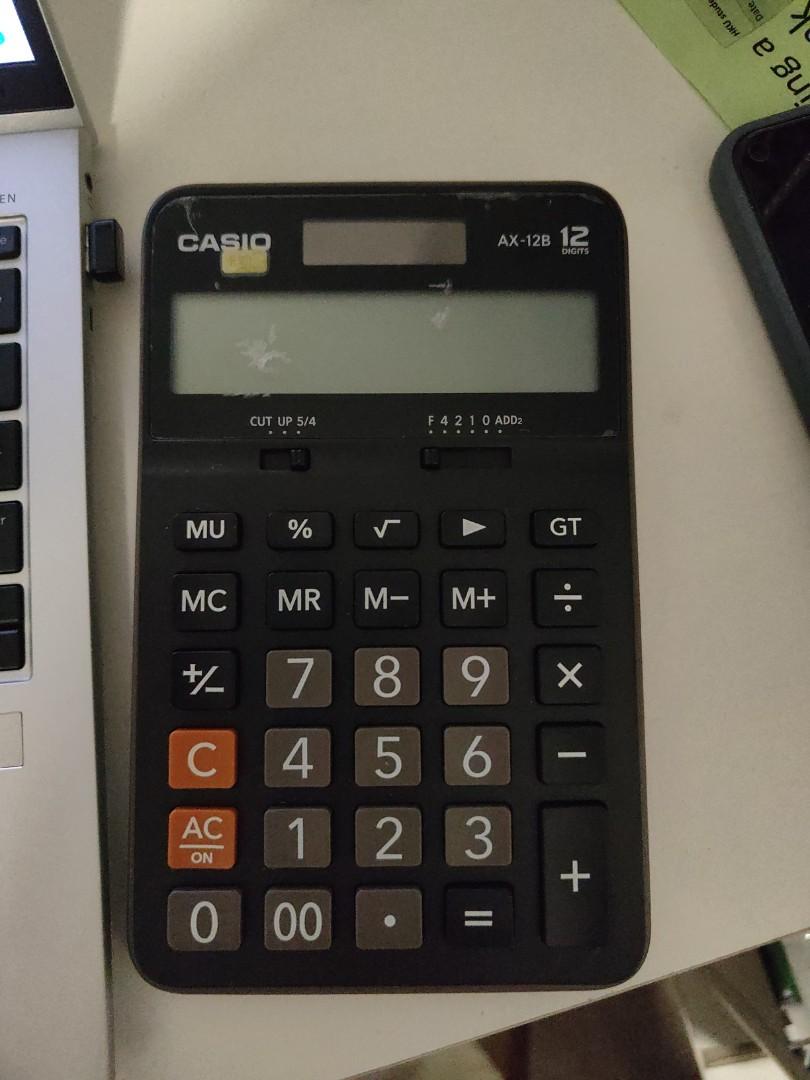 Casio 計數機 AX-12B, 電腦＆科技, 商務用科技產品 - Carousell