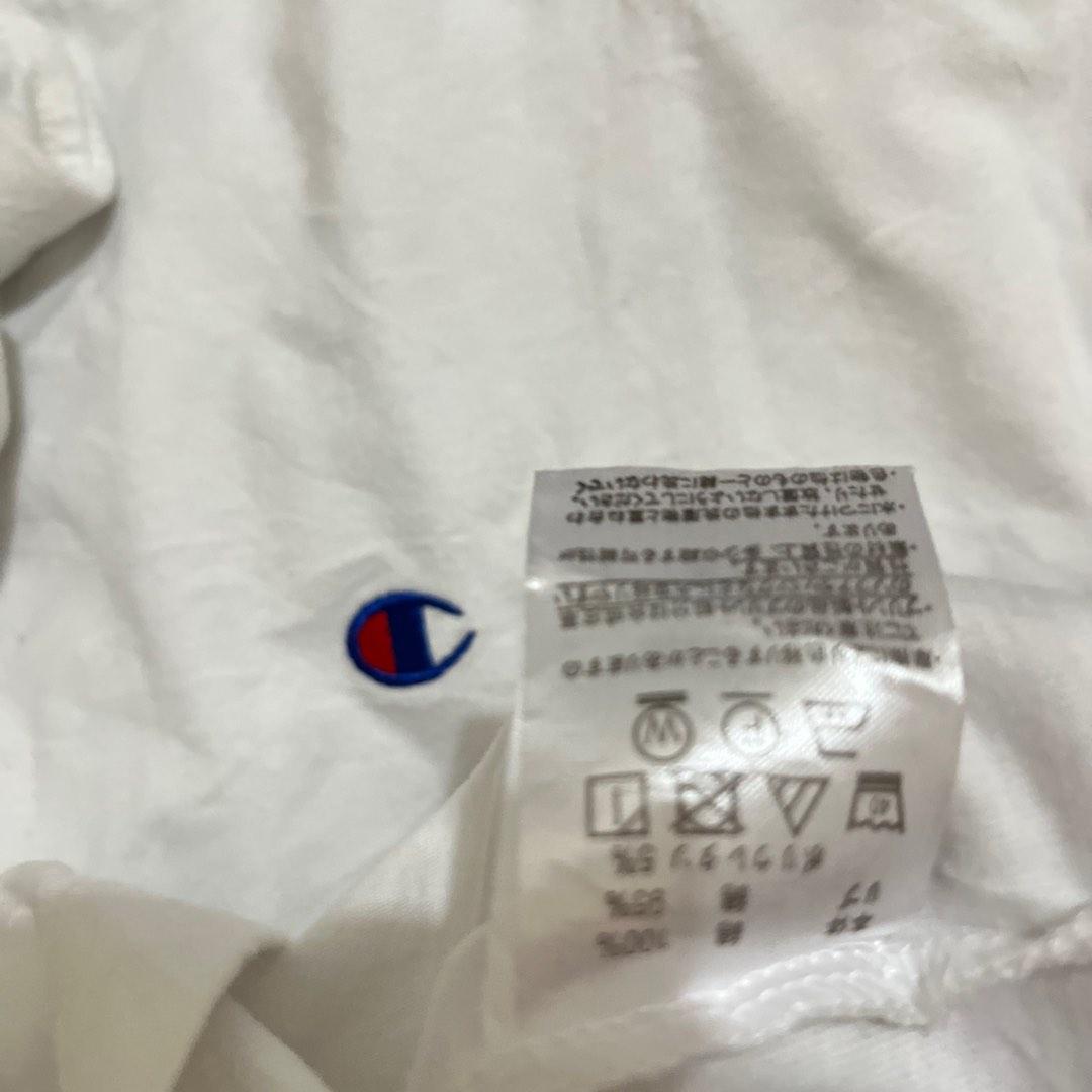 Champion Script Back Logo White Tee, Men's Fashion, Tops & Sets ...