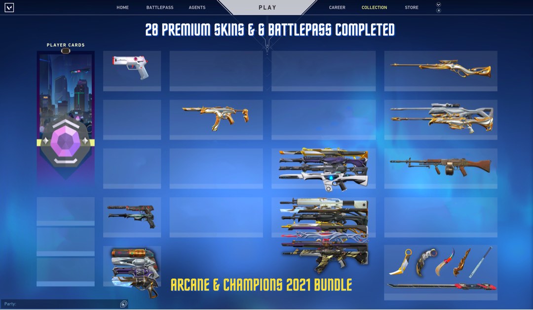 CHAMPS 2021 + ARCANE BUNDLE 28 PREMIUMS CHEAP VALORANT ACCOUNT, Video ...