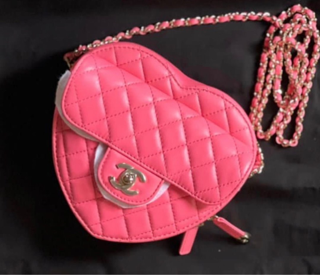 Chanel heart bag (large size), Luxury, Bags & Wallets on Carousell
