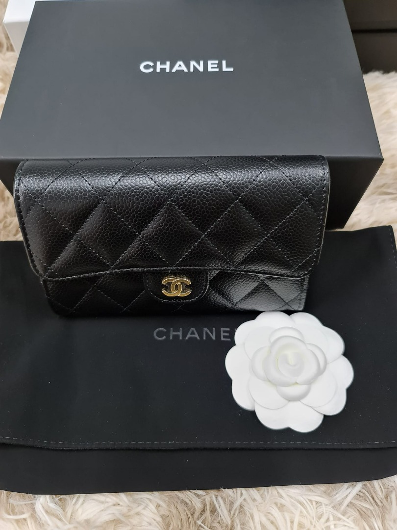 CHANEL MEDIUM WALLET GHW, Luxury, Bags & Wallets on Carousell