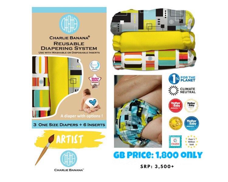 Charlie Banana Cloth Diaper - Artist, Babies & Kids, Bathing & Changing ...