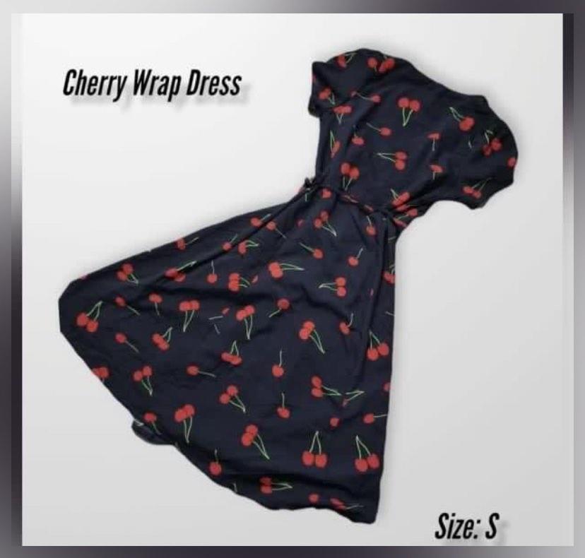 [trade welcome] Cherry wrap dress, Women's Fashion, Dresses & Sets ...