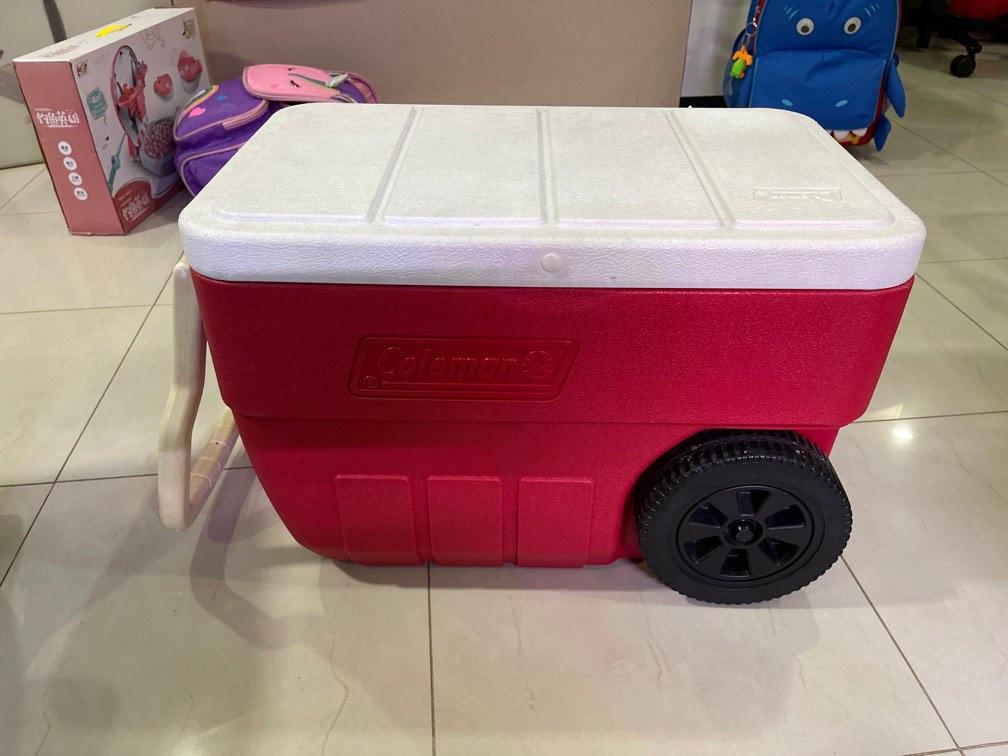 Coleman cooler box with wheel, Sports Equipment, Hiking & Camping on ...