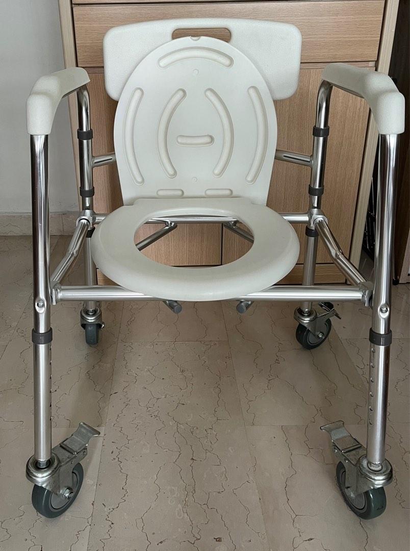 Commode with wheels, Health & Nutrition, Assistive & Rehabilatory Aids ...