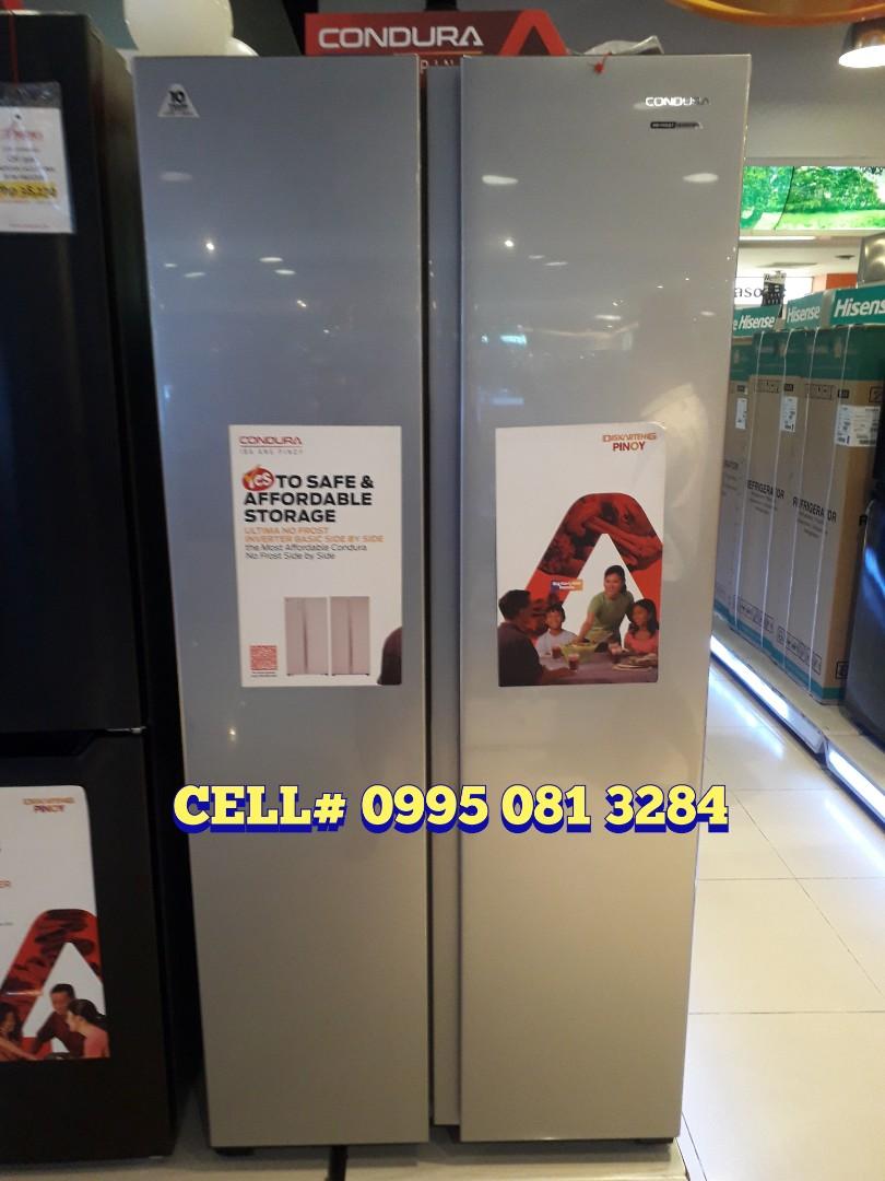 Condura CSS-566i 20 cu.ft. Side by Side Inverter Refrigerator, TV ...