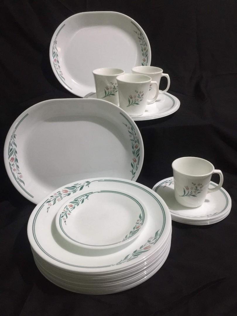 Corelle plates set, Furniture & Home Living, Kitchenware & Tableware ...