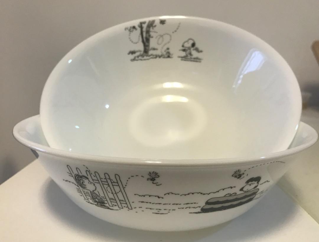 CORELLE X PEANUTS Limited Edition 1L Serving Bowls Set of 2, Furniture ...