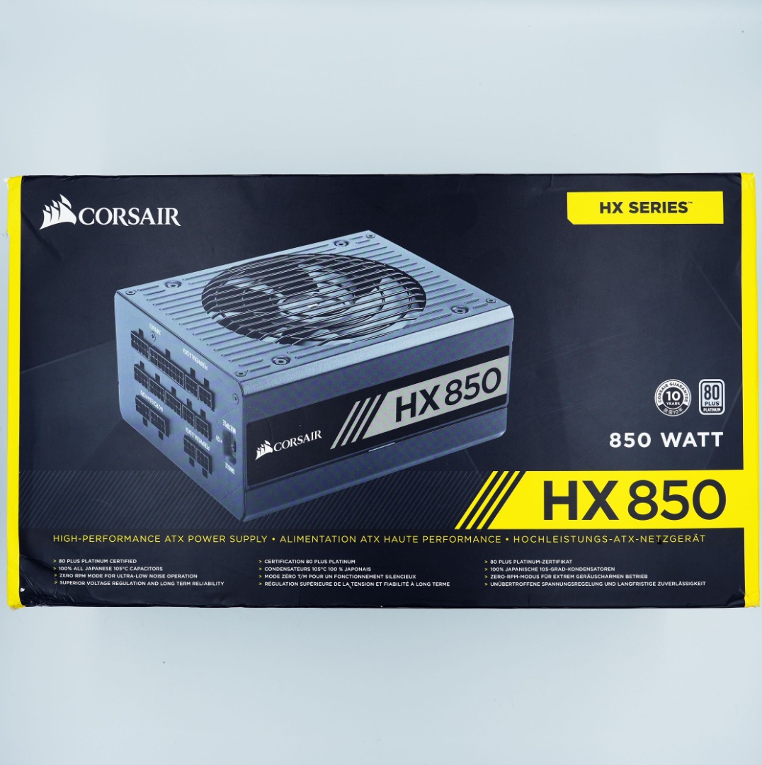CORSAIR HX Series HX850 80 PLUS Platinum Fully Modular ATX Power Supply, Computers & Tech, Parts ...