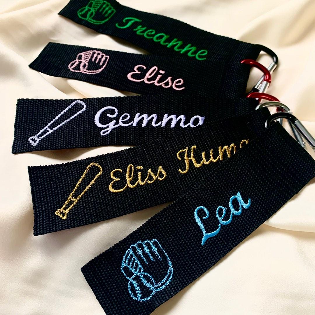Customisable Name Tag / Key Chain / Bag Tag Embroidery, Hobbies & Toys ...