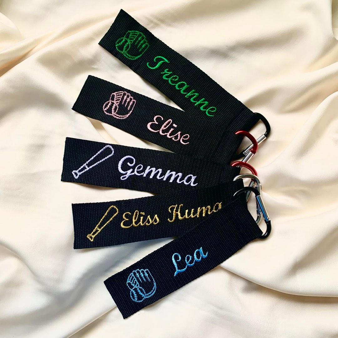 Customisable Name Tag / Key Chain / Bag Tag Embroidery, Hobbies & Toys ...