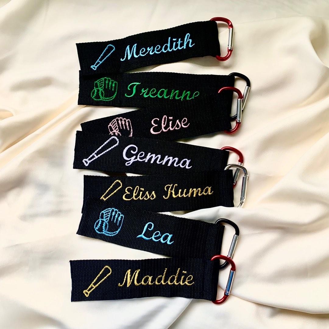 Customisable Name Tag / Key Chain / Bag Tag Embroidery, Hobbies & Toys ...