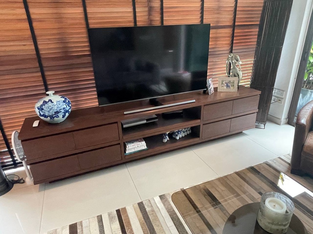 Customised Real Wood TV Console, Furniture & Home Living, Furniture, TV ...