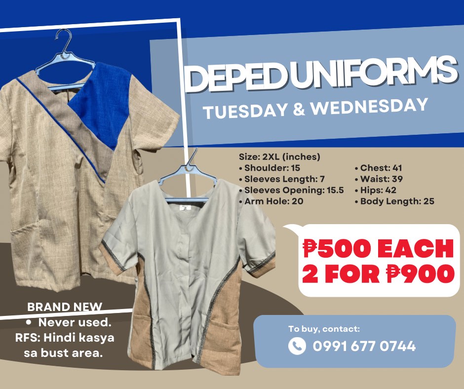 Deped 2022 Uniform 2XL (Tuesday & Wednesday), Women's Fashion, Tops ...