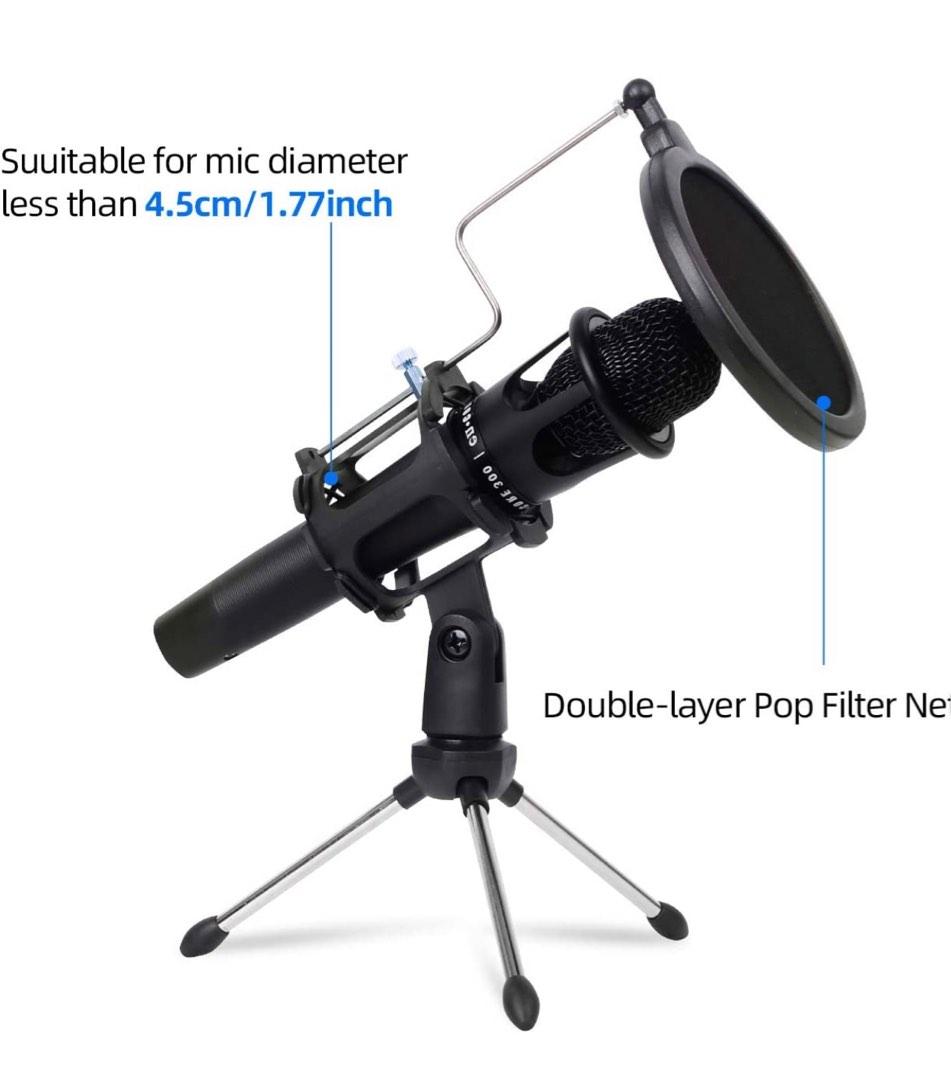 Depusheng Microphone Tripod Stand Foldable Desktop Microphone Bracket ...