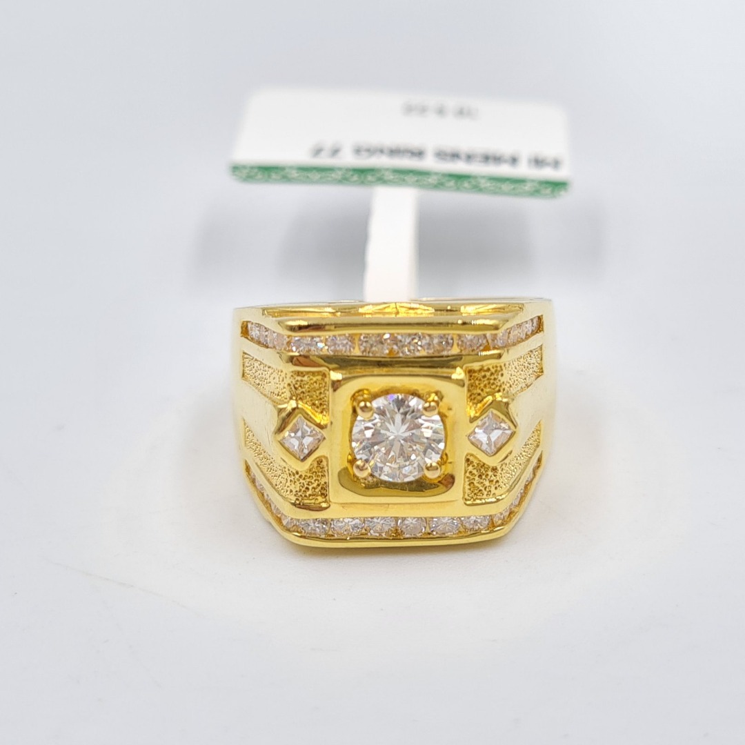 Diamond ring 10.2grams 18k gold .50ct center .80ct side, Women's ...