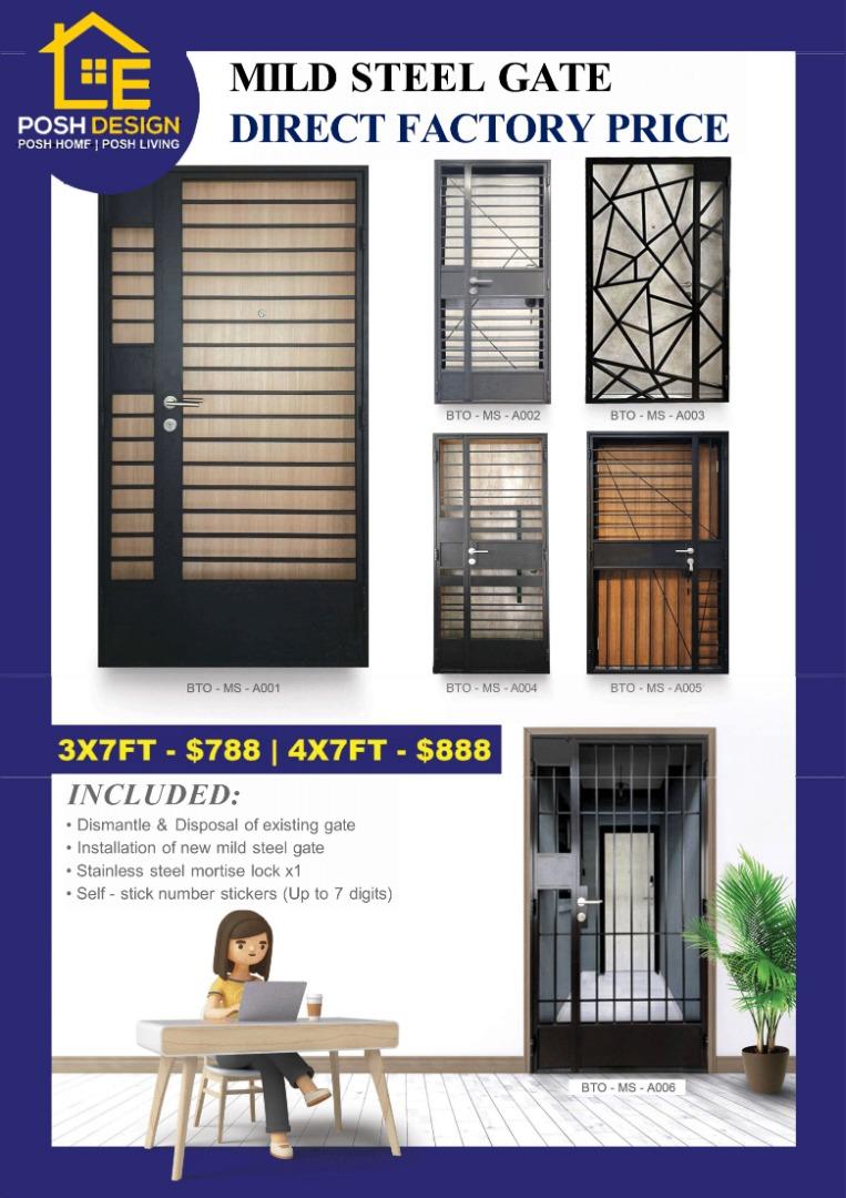 !!DIRECT!! BTO GATE | MILD STEEL GATE | CATALOGUE, Furniture & Home ...