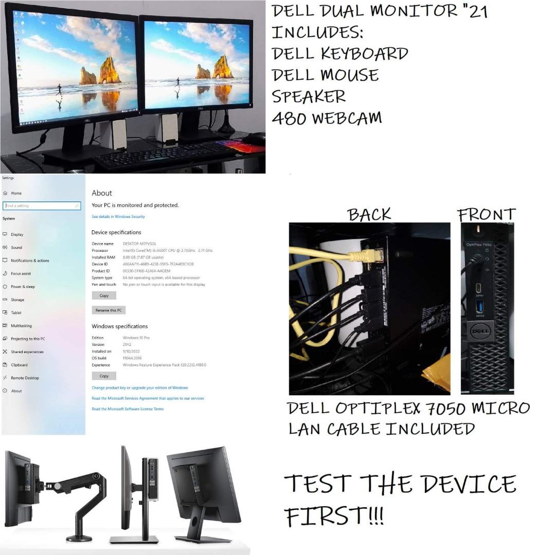 DUAL MONITOR Desktop Complete Set, Computers & Tech, Desktops on Carousell