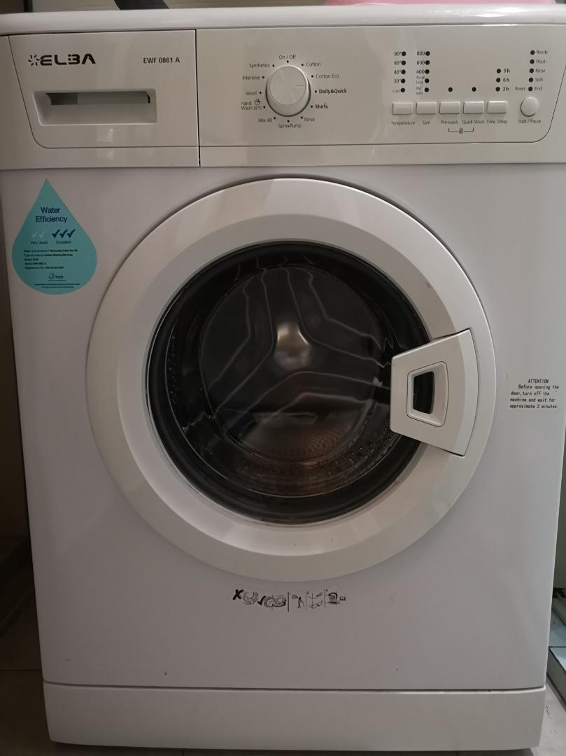 Elba WASHER washing machine EWF0861A 6KG FRONT LOAD (3 TICKS), TV ...