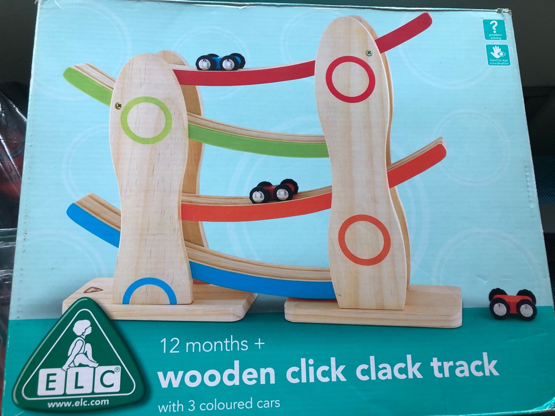 ELC wooden click clack track, Hobbies & Toys, Toys & Games on Carousell
