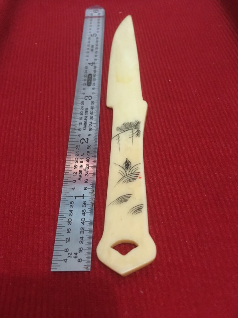 Elephant bone knife made in Japanese, Hobbies & Toys, Memorabilia ...
