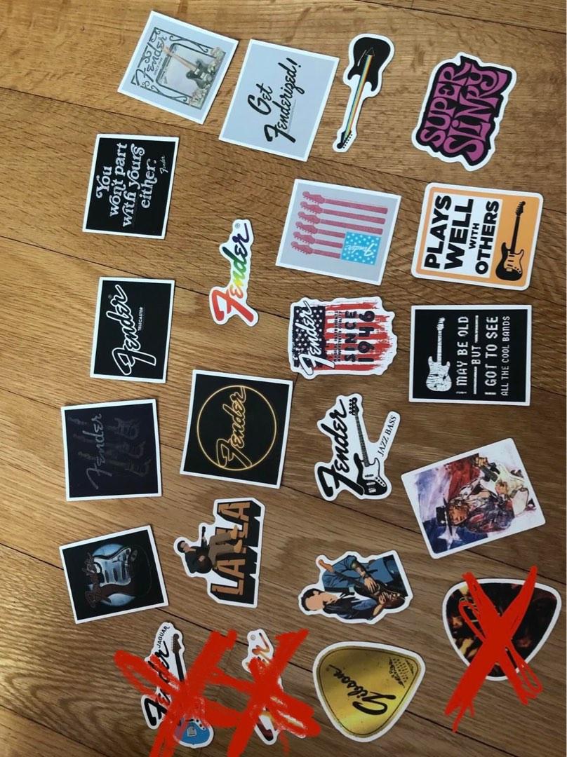 Fender + Guitar stickers, Hobbies & Toys, Stationery & Craft, Art ...