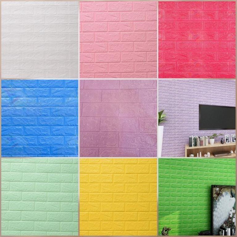 Foam Wallpaper 3D Brick Foam Self Adhesive, Furniture & Home Living ...