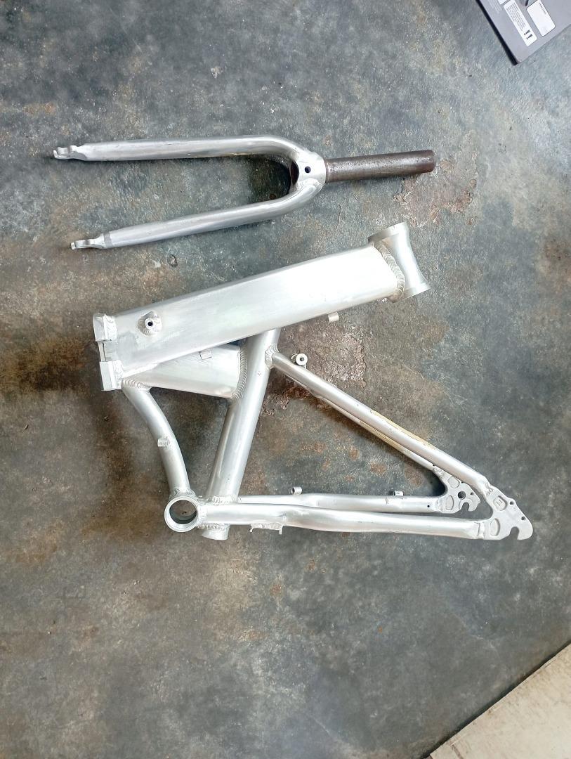 Frame 451 / 406 folding bike FRAME + fork alluminium alloy ringan ...