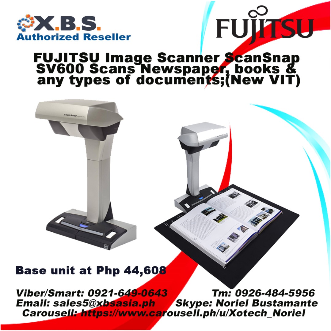 FUJITSU Image Scanner ScanSnap SV600, Computers & Tech, Office ...