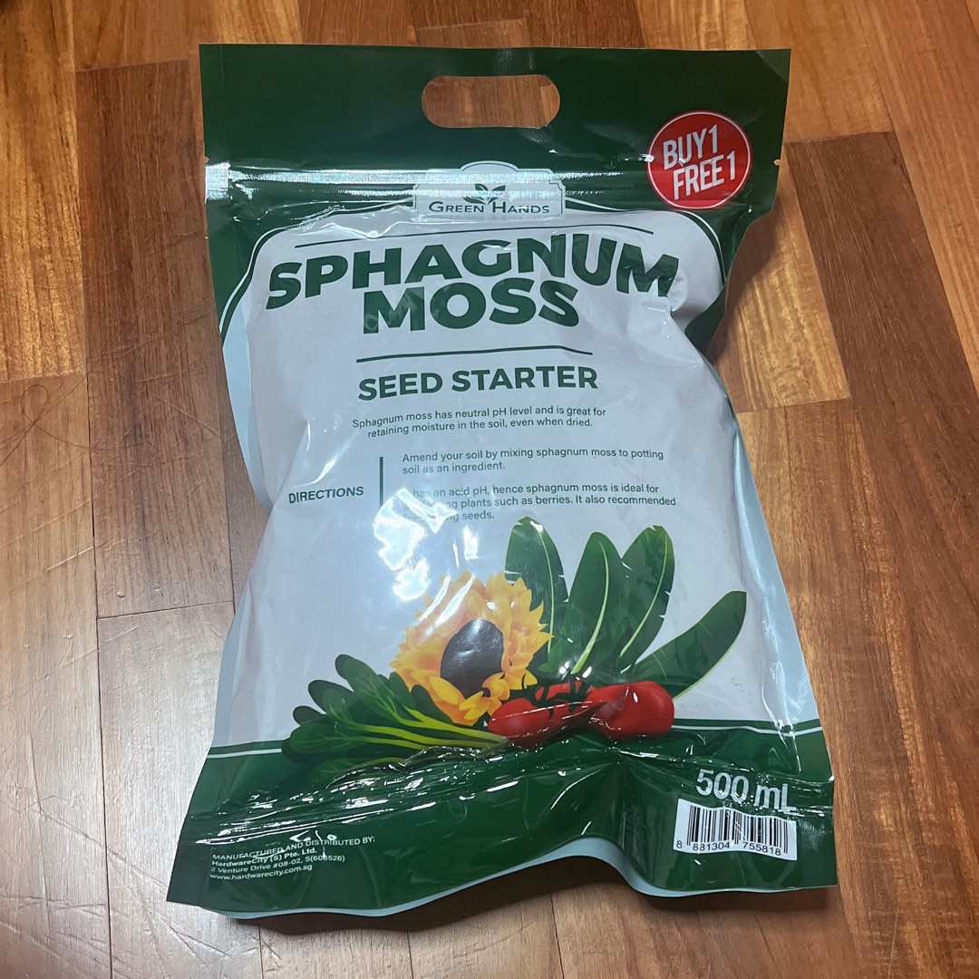Green Hands SPHAGNUM MOSS (Seed Starter) 500g, Furniture & Home Living ...