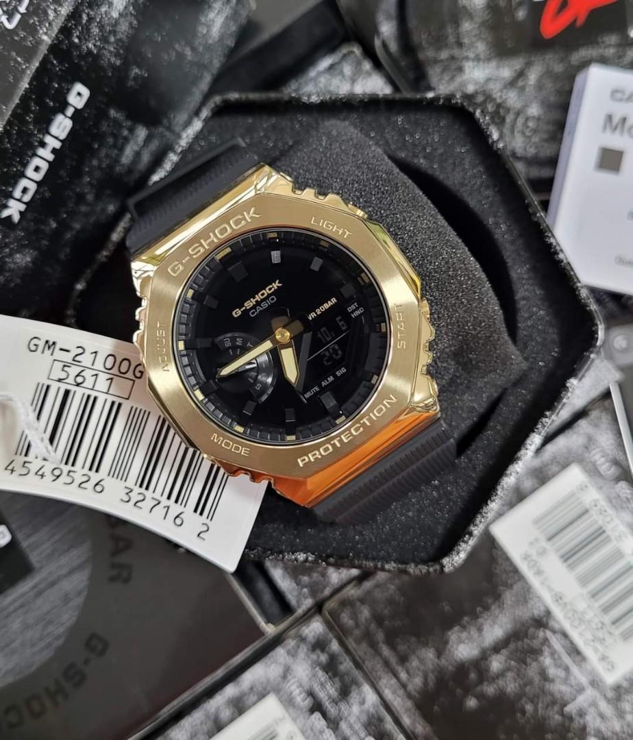 Gshock Metal Covered Casio Oak Stainless, Men's Fashion, Watches ...