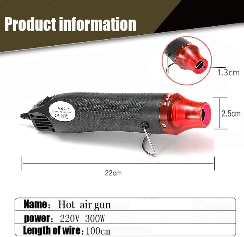 H3887 Portable Mini Heat Gun, Handheld Hot Air Gun 300W Cable Heat Gun ...
