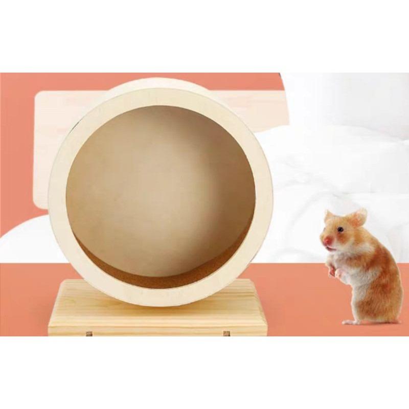 Hamster Roller Wheel Wooden Silent Running Pet toy, Pet Supplies, Homes ...