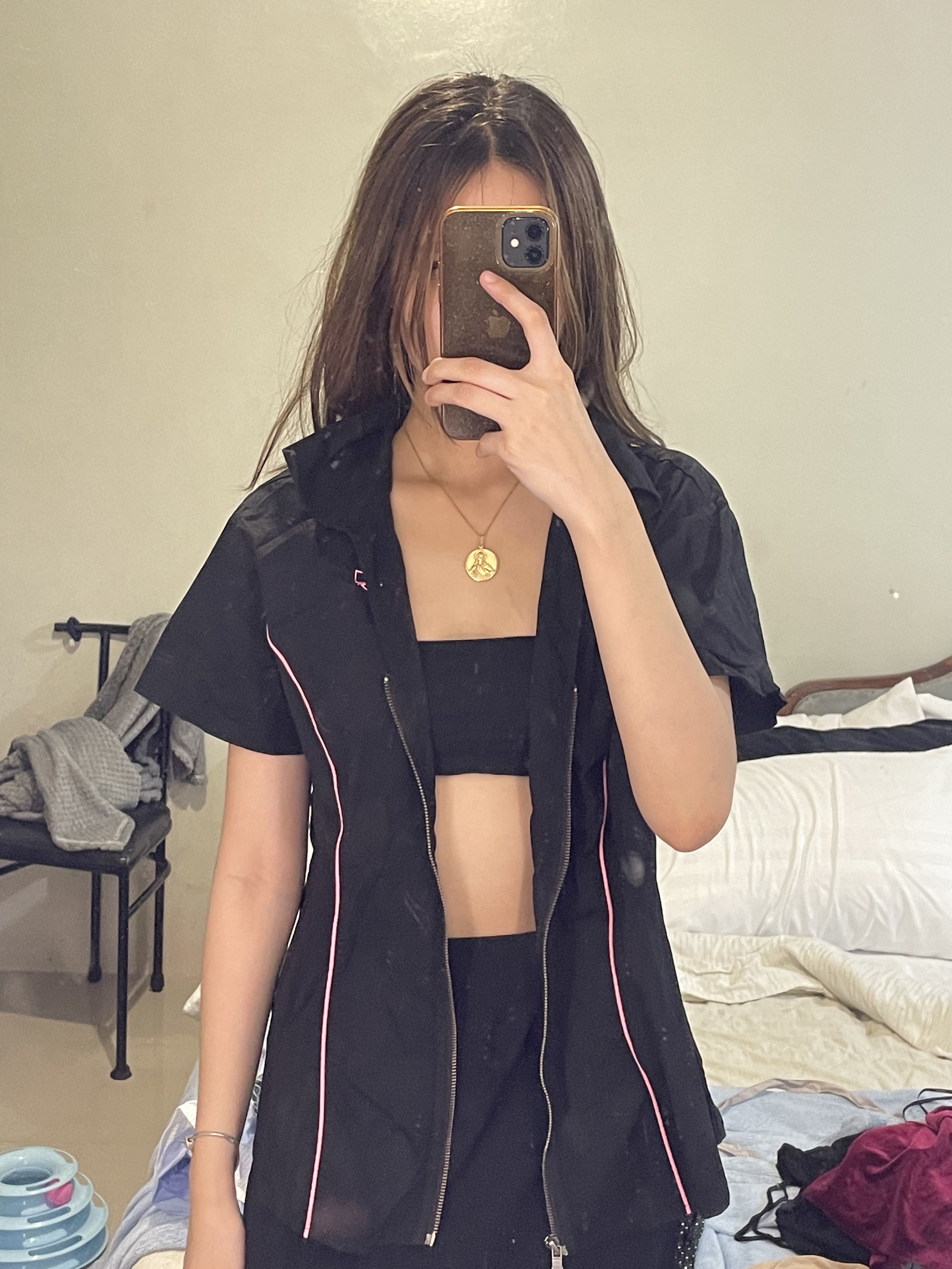 Harley Davidson zip up garage shirt / collared top, Women's Fashion ...