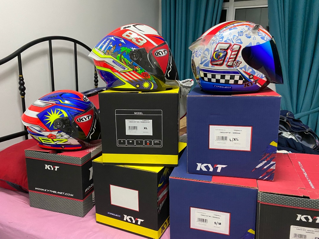 HELMET KYT MERDEKA, Auto Accessories on Carousell