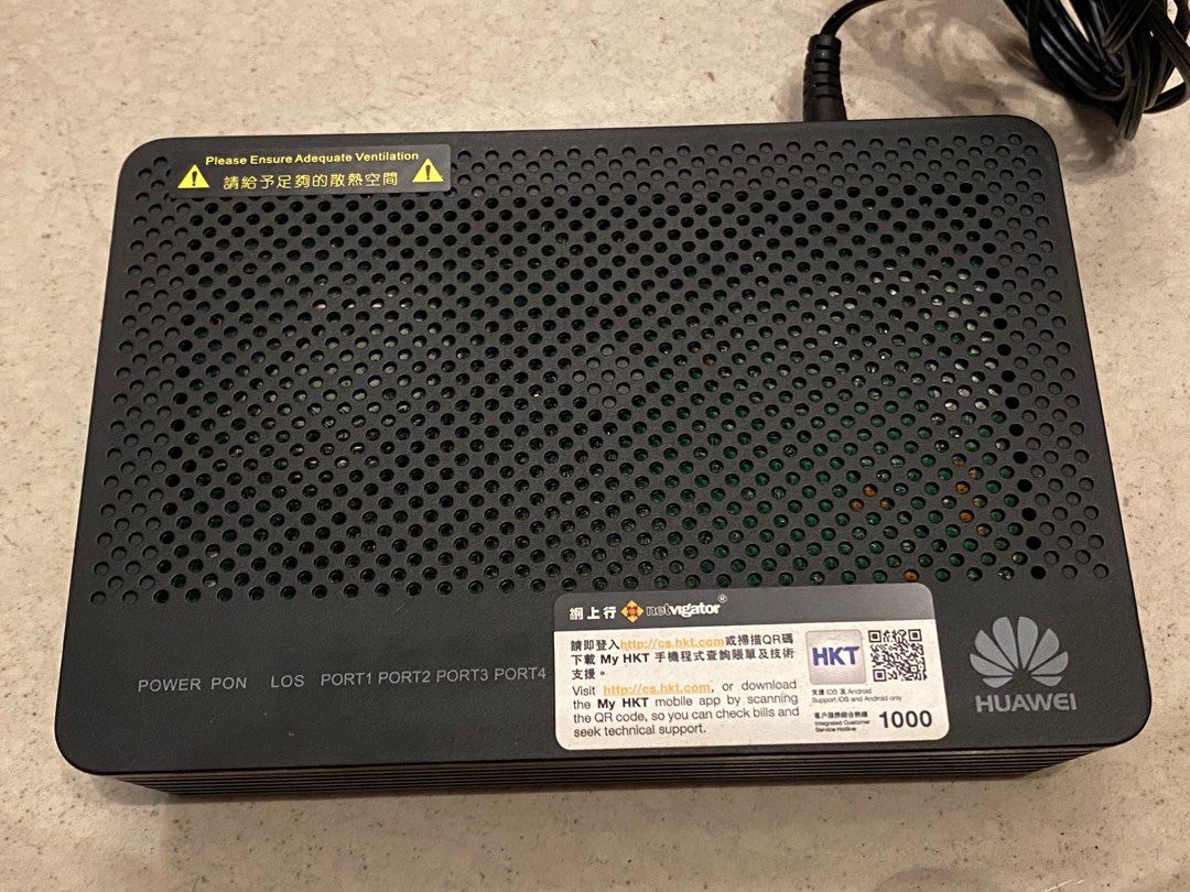 二手HUAWEI 華為 EchoLife HG8040H5 光纖 WiFi Modem, 電腦＆科技, 電腦周邊及配件, Wifi及上網相關 ...