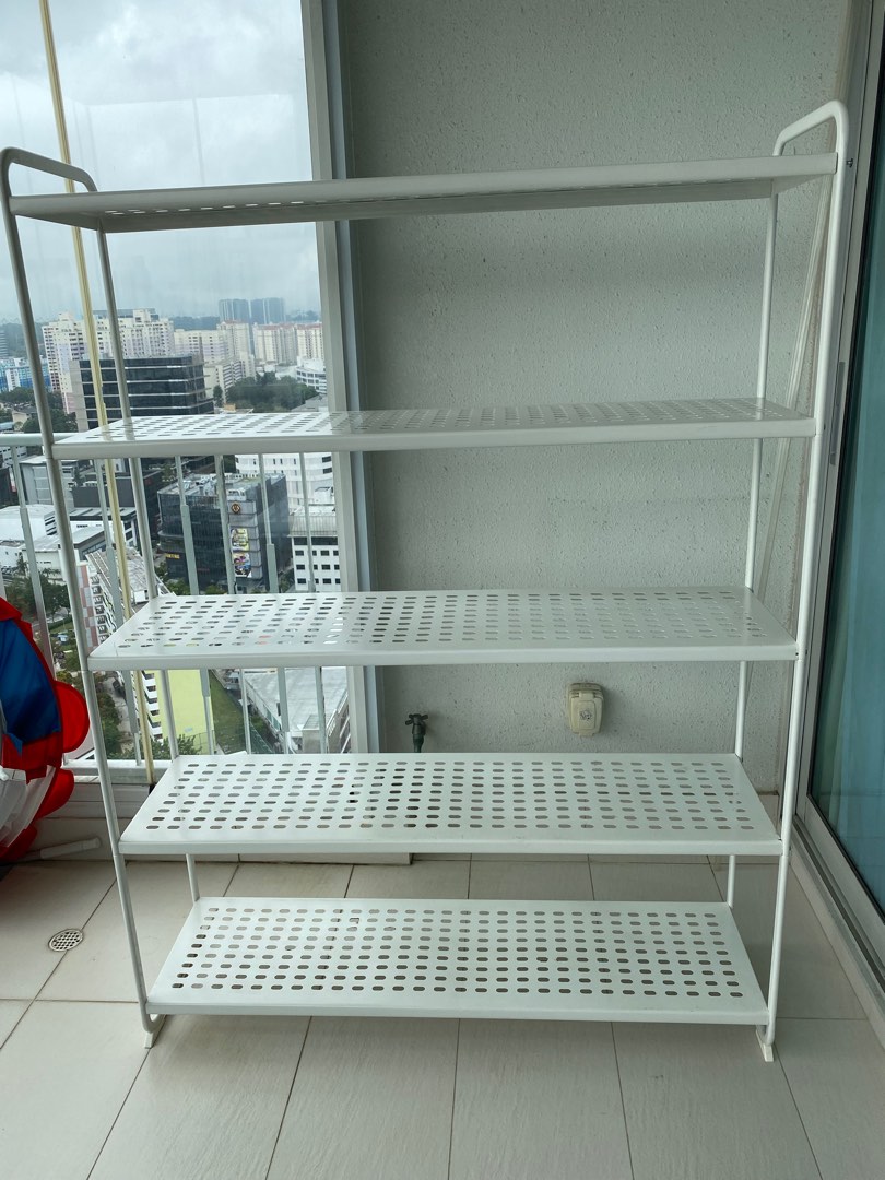 IKEA Metal shelf, Furniture & Home Living, Furniture, Shelves, Cabinets ...