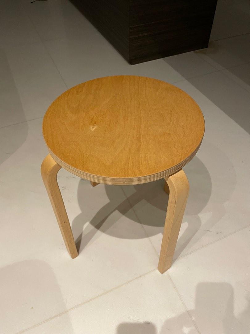 IKEA Wooden Stool x2, Furniture & Home Living, Furniture, Chairs on ...