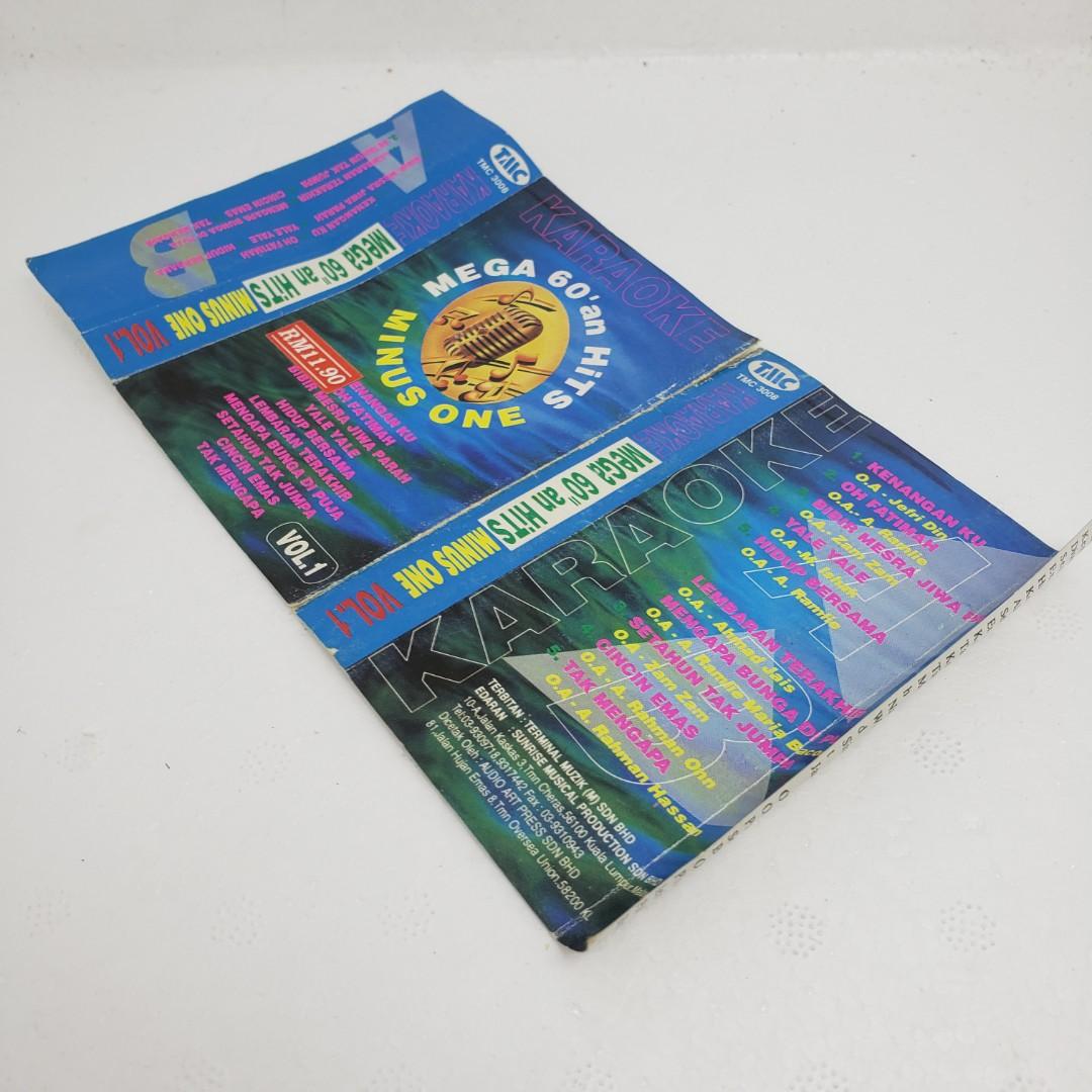 KASET KARAOKE MEGA 60'AN HITS - MINUS ONE VOL 1 cassette RARE cassette ...