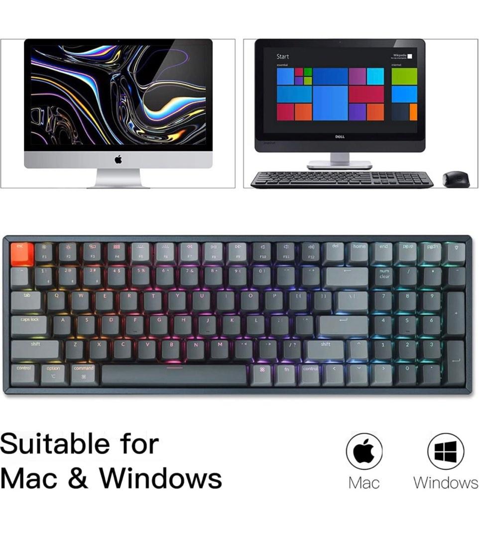 Keychron K4 wireless multi-device keyboard hotswappable, brown switch ...