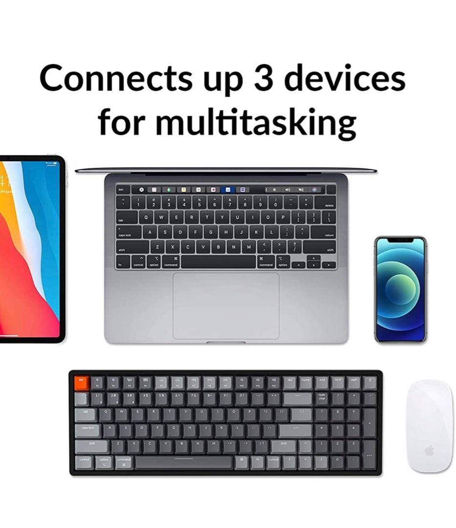 Keychron K4 wireless multi-device keyboard hotswappable, brown switch ...