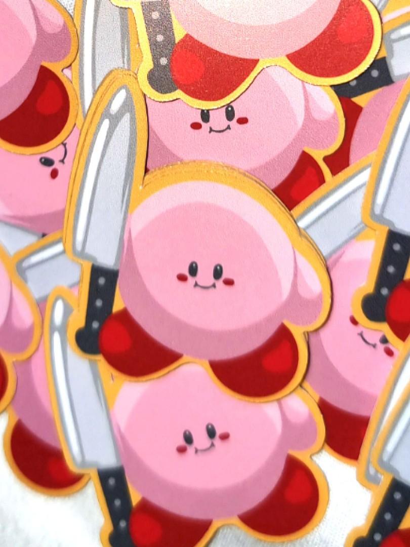 Kirby meme laptop sticker B-grade, Hobbies & Toys, Stationery & Craft ...