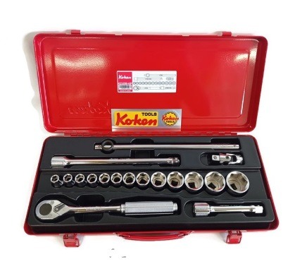 Koken 18pc. 1/2 Dr. Socket Set 19mm - 32mm 6pts Made in Japan Model: 4250M, Furniture & Home ...