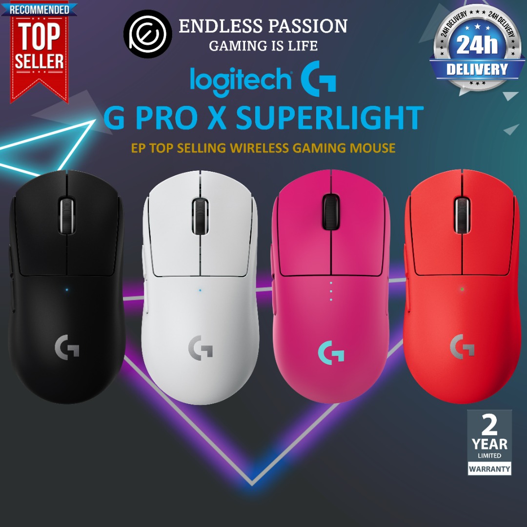 Logitech G Pro X Superlight (Black / White / Magneta / Red), Computers ...