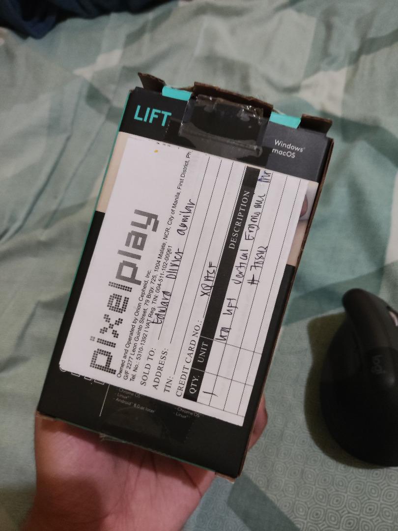 Logitech Lift Vertical Ergonomic Mouse w/ warranty receipt, Computers ...