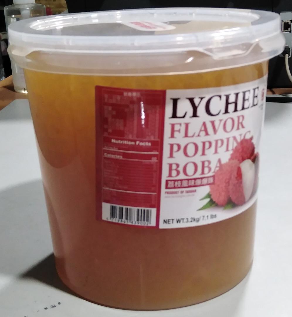 Lychee Flavor Popping Boba 3.2kg (B01), Food & Drinks, Packaged ...