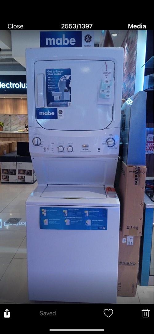 MABE STACKABLE WASHER AND DRYER MCL1540EEBXO, TV & Home Appliances ...