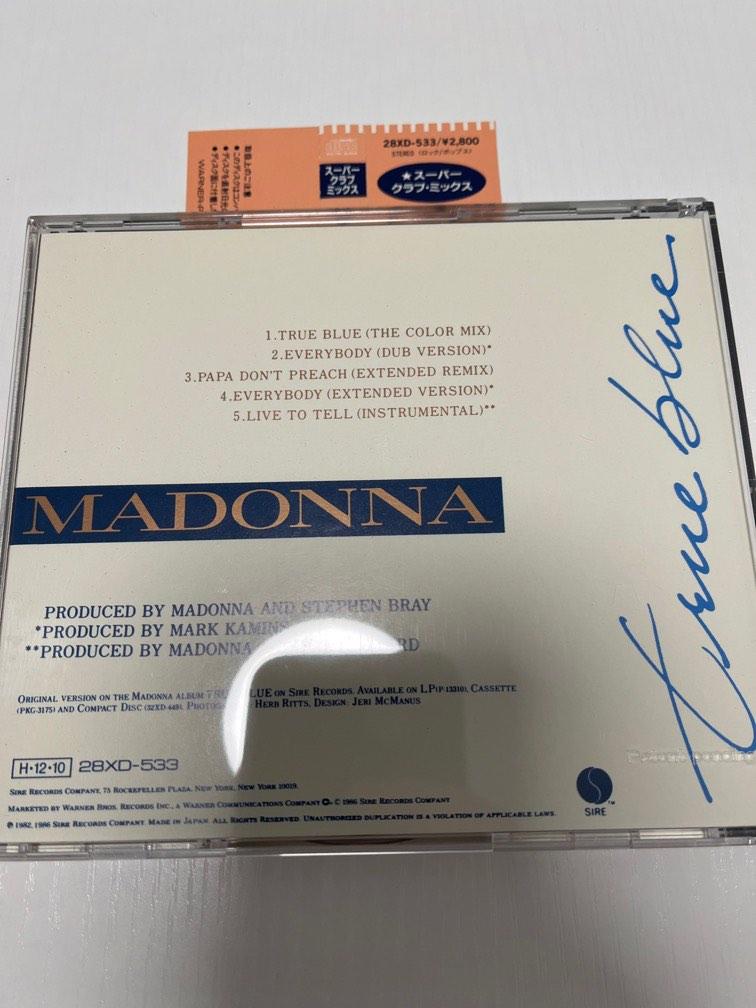 Madonna CD True Blue Super Club Mix 28XD-533 日版 罕有 有側紙, 興趣及遊戲, 音樂樂器 ...