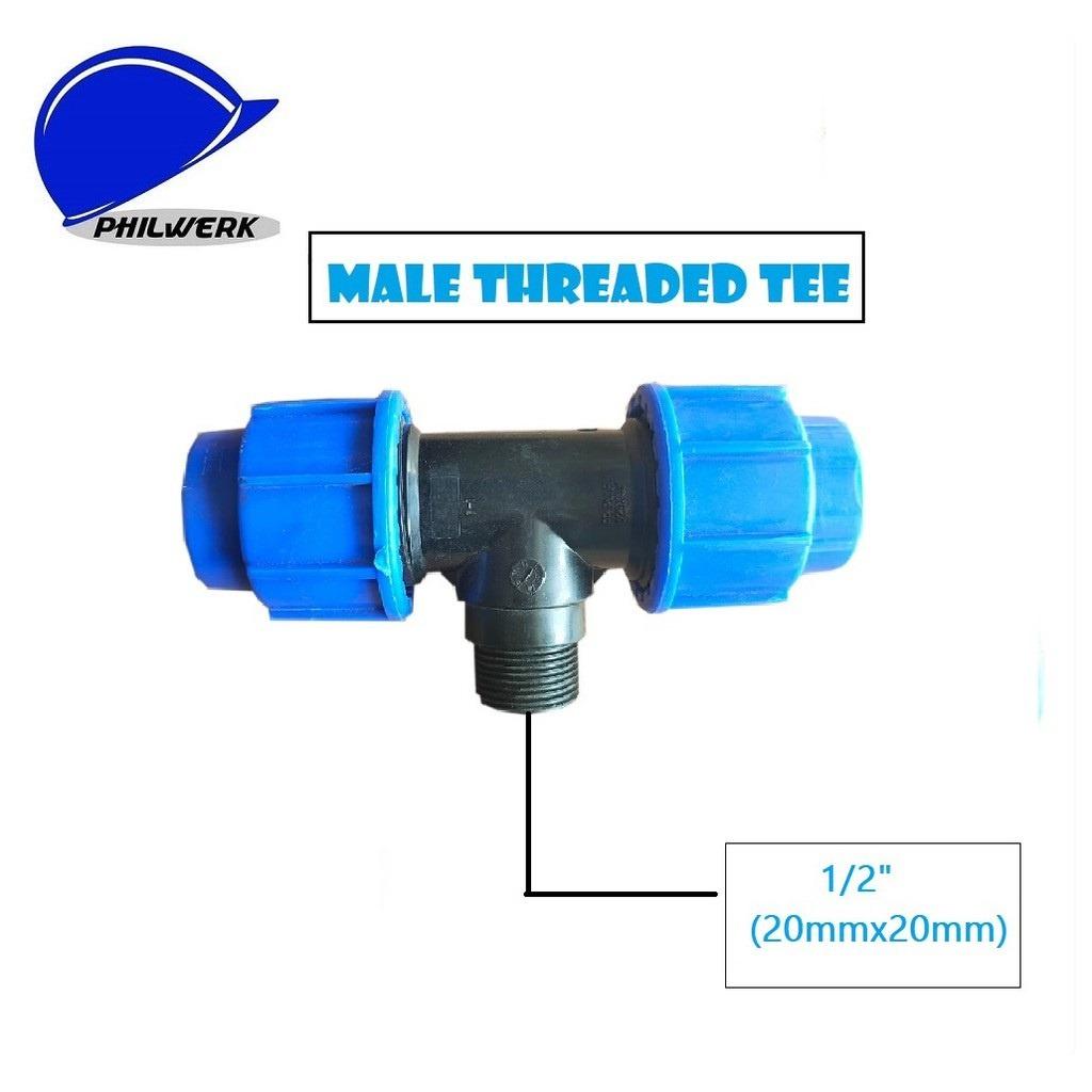Male Threaded Tee 3/4" (compressionlValves/fittings, Commercial ...